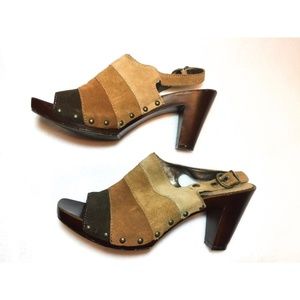 a.n.a | Shoes | Ana Suede Peep Toe Slingback Heels | Poshmark